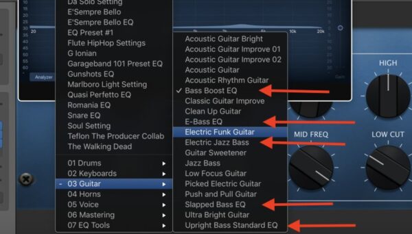 How To EQ A Bass Guitar In Garageband + 10 Tips – Producer Society