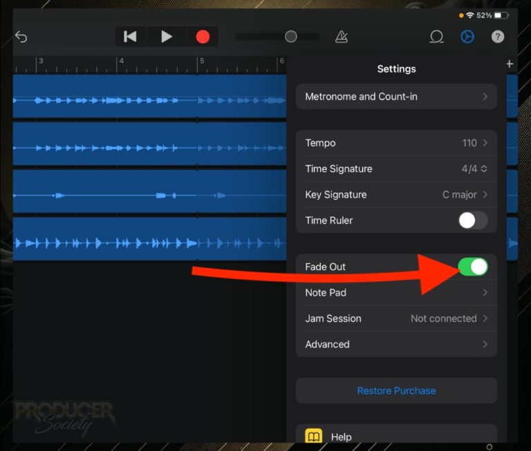 How to Set Up Fade-In & Fade-Out in GarageBand (Mobile) – Producer Society